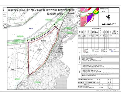 温岭市东部新区db12单元05街区（01－02地块）控制性详细规划批后公布