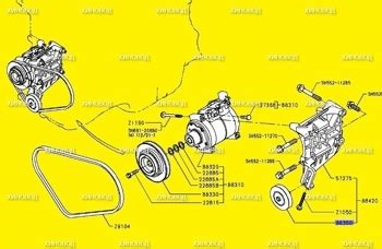 Схема Натяжителя Ремня Кондиционера Хино 500