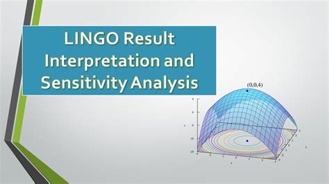 linear programming solution interpretation sensitivity analysis youtube