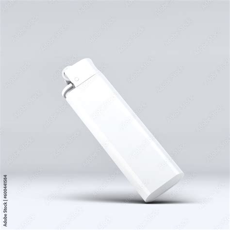 White Blank Gas Lighter Mock Up Stand Isolated Empty Surface Cigar