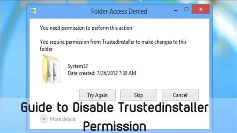 Guide To Disable Trustedinstaller Permission In Windows 10 8 7