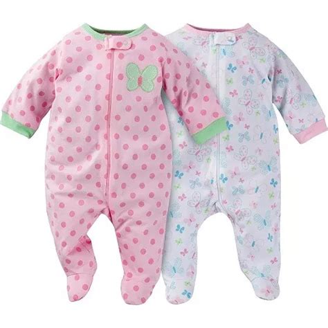 Set De Pijamas Para Bebe Niña Gerber Ropa D Dormir Monito Mercadolibre