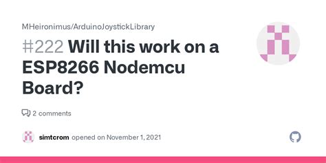 Will This Work On A ESP8266 Nodemcu Board Issue 222 MHeironimus