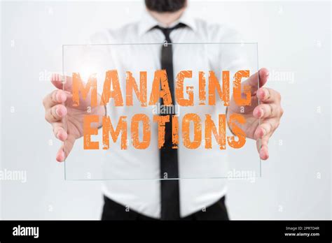 Handwriting Text Managing Emotionscontrolling Feelings In Oneself