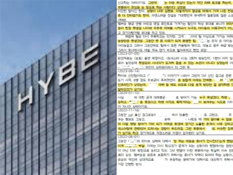 “섹스어필·놀랄 만큼 못생겼음” 하이브 미성년자 아이돌 모니터링 문서 충격 “기억 못 해”