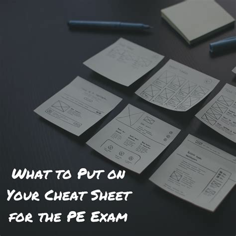 What To Put On Your Cheat Sheet For The PE Exam PE Exam Coach