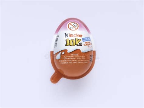 Kulim Malaysia January 15 2024 Kinder Joy Chocolate Egg With Toy Surprise Inside On White