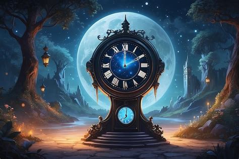 Premium Photo Magical Countdown Clock Striking Midnight