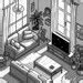 Grayscale Interior Design Coloring For Adults Printable PDF Etsy