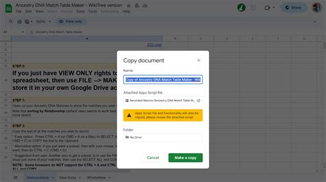 Genea Musings Using The Ancestrydna Match Table Maker Spreadsheet On