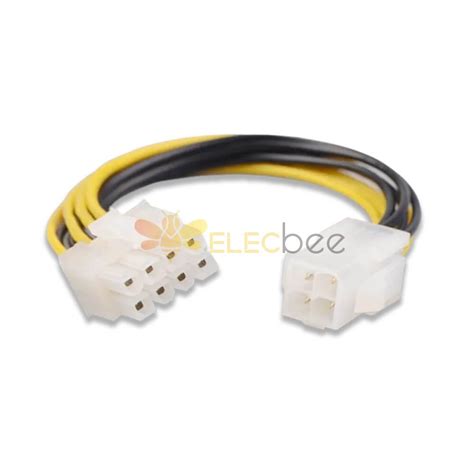 Cpu Atx 4pin Male To 8pin Female Eps Cord Adapter Power Supply Cable