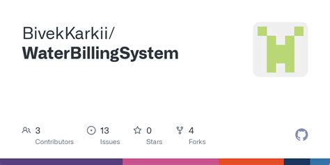 Github Bivekkarkiiwaterbillingsystem