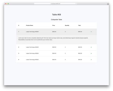 29 Free Css3 And Html Table Templates 2025 Colorlib