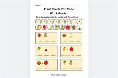 Crack The Code Worksheet Fun Kindergarten Math And Logic
