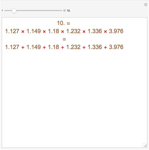 Factoring Real Numbers Wolfram Demonstrations Project