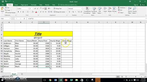 formulas excel 2016 youtube