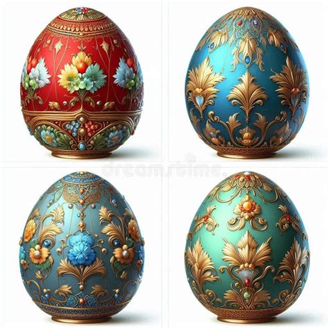 Easter Holiday Eggs Sets And One By One Easter Eggs Stock Illustration Illustration Of