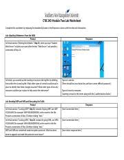 CYB Module Two Lab Worksheet Docx CYB Module Two Lab Worksheet Complete This