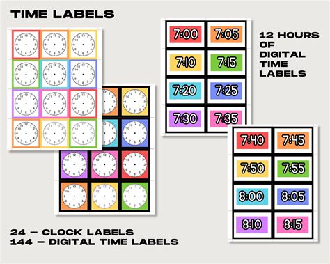 Bright Rainbow Class Schedule Editable Classroom Schedule Display