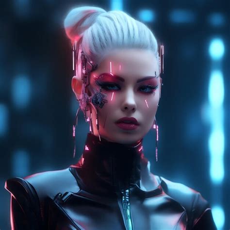 Premium Photo Human Like Female Robot Futuristic