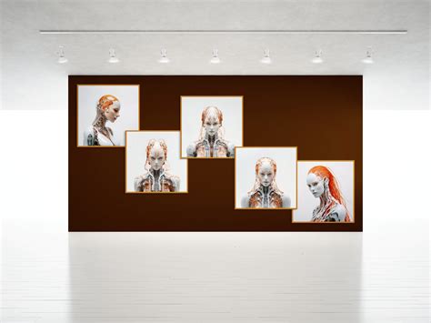 White Robot Girl Print Cyborg Girl Cybernetic Poster Futuristic