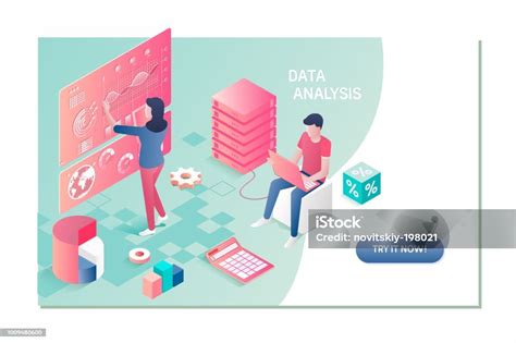 데이터 분석 검색 엔진 최적화 사이트 위치 아이소메트릭 개념 그래프에 대한 스톡 벡터 아트 및 기타 이미지 그래프 금융 노트북 Istock
