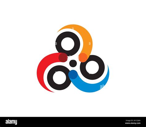Colorful Floral Curve Centralized Connection Stock Vector Image And Art