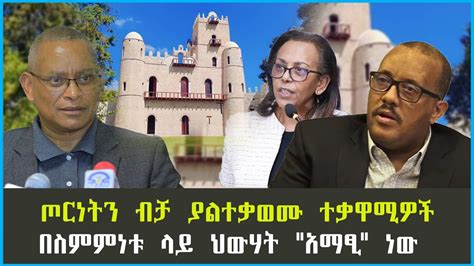 ጦርነትን ብቻ ያልተቃወሙ ተቃዋሚዎች በስምምነቱ ላይ ህውሃት አማፂ ነው Youtube