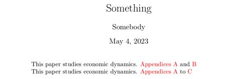 Cleveref Reference Three Or More Appendices In LaTeX Article Class