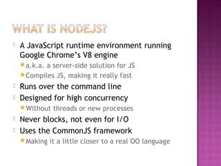 Node Js PPT Web Development Internet