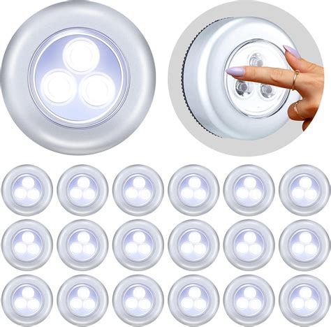 Hoolerry Pieces Push Lights Battery Operated Tap Light Touch