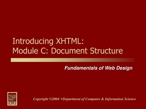 Ppt Introducing Xhtml Module C Document Structure Powerpoint Presentation Id4050900