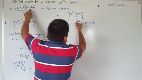 Factorizacion Mediante Formula General Youtube