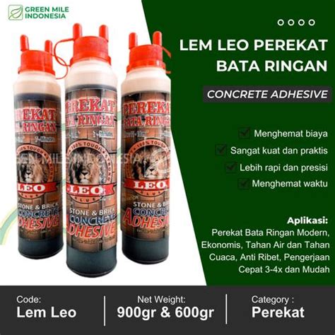 Jual Bata Ringan Perekat Lem Mortar Lem Bata Ringan Lem Leo 600gr
