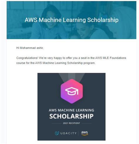 Ashir Khan On Linkedin Udacityawsscholars Ml Poweredbyaws Aws