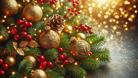 Festive Christmas Decorations Background Christmas Decorations