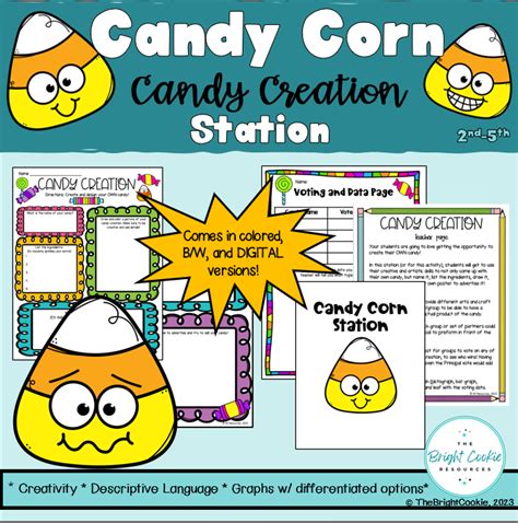 Fall Candy Corn Candy Creation Station ~creativity And Descriptive Writing Etc The Bright Cookie