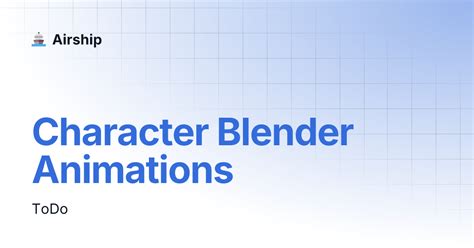 Character Blender Animations Airship