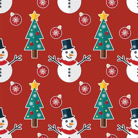 Premium Vector Christmas Seamless Pattern Wrapping Paper