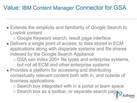 Ibm Content Manager Connector Overview0001 1 Pdf