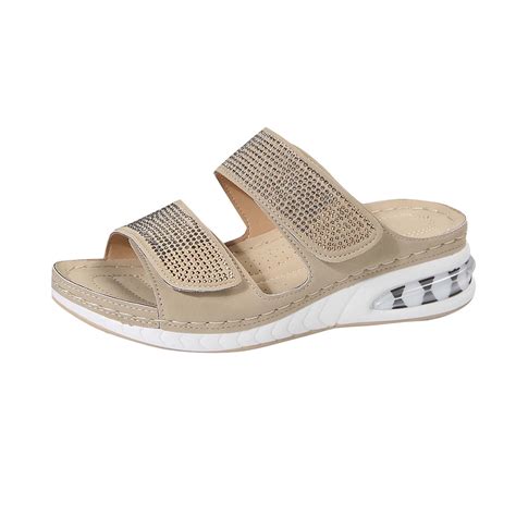 Choii Promotion Womens Solid Color Elevated Air Cushion Wedge Casual