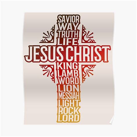 Names Of Jesus Posters Redbubble