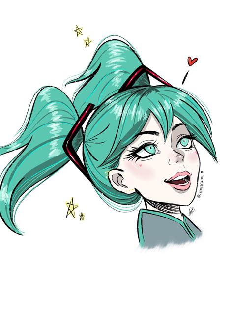 Hatsune Miku Fanart By Me 💕 Commissions Open Digital Drawings For 25