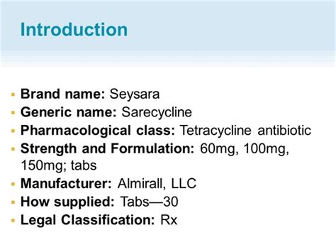 New Drug Product Seysara Mpr