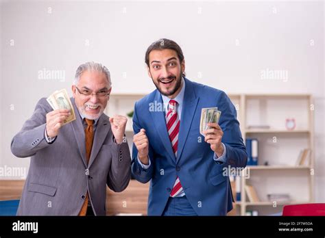 Two Employees In Remuneration Concept Stock Photo Alamy