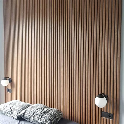 MDF Acoustic Polyester Panel MDF Slatted Wooden Wall Acoustic With Polyester Fiber Slat Acoustic