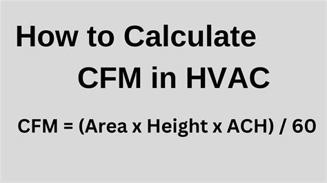How To Calculate Cfm In Hvac Cfm Calculator