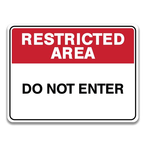 Do Not Enter Signage Safety Sign And Label