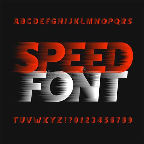 速度字母表字体 在黑暗的背景的风效应类型信件和数字 向量例证 插画 包括有 设计 符号 打字原稿 类型 83539348