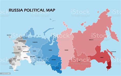 ロシアの政治地図は州のカラフルなアウトラインのシンプルなスタイルによって分割されます 地図のベクターアート素材や画像を多数ご用意 地図